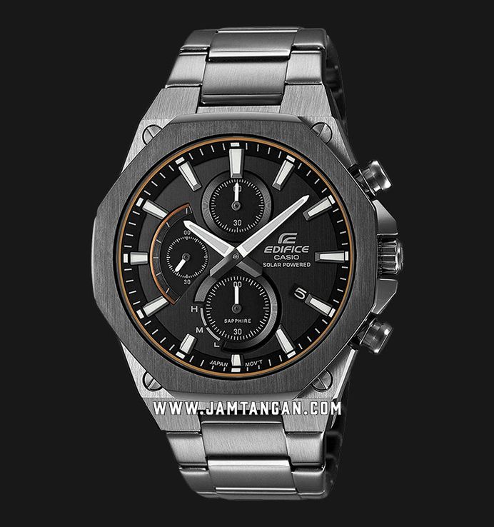 Casio Edifice Slim Line EFS-S570DC-1AUDF Tough Solar Black Dial ...