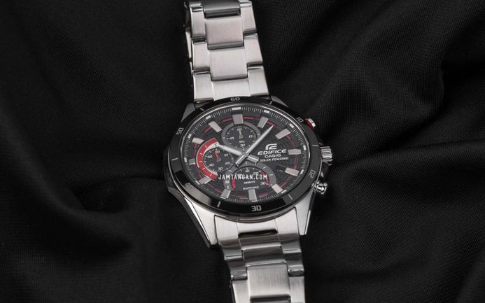 Casio Edifice EFS-S610DB-1AVUDF Chronograph Slim Red Line Black Dial ...
