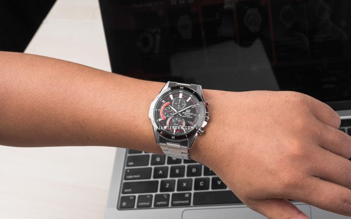 Casio Edifice EFS-S610DB-1A EFS-S610DB-1AVUDF Chronograph Slim Red Line ...