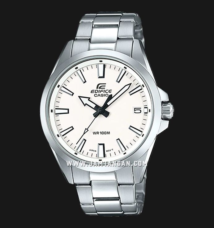 Casio Edifice EFV-100D-7A EFV-100D-7AVUDF Men White Dial Stainless ...