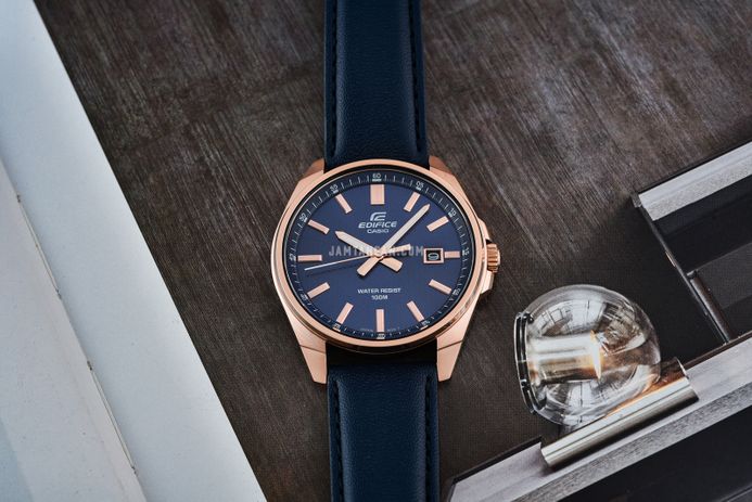 Casio Edifice EFV-150CL-2A EFV-150CL-2AVUDF Blue Dial Blue Leather Band ...