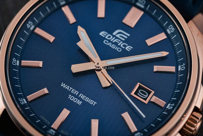 Casio Edifice EFV-150CL-2A EFV-150CL-2AVUDF Blue Dial Blue Leather Band ...