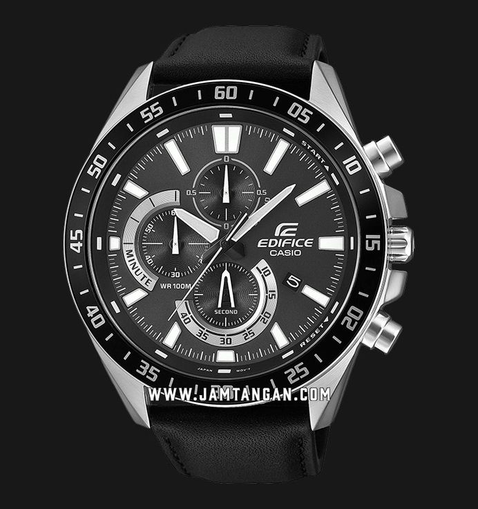 Casio Edifice EFV-620L-1A EFV-620L-1AVUDF Chronograph Black Dial Black ...