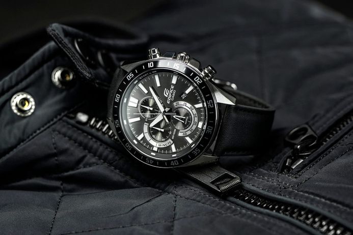 Casio Edifice EFV-620L-1A EFV-620L-1AVUDF Chronograph Black Dial Black ...