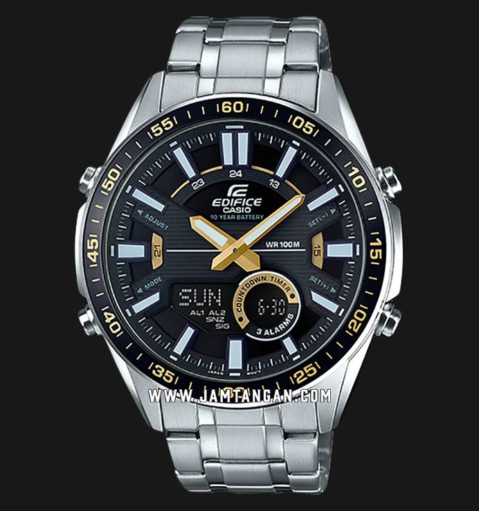 Casio Edifice EFV-C100D-1B EFV-C100D-1BVDF Chronograph Men Black Dial ...