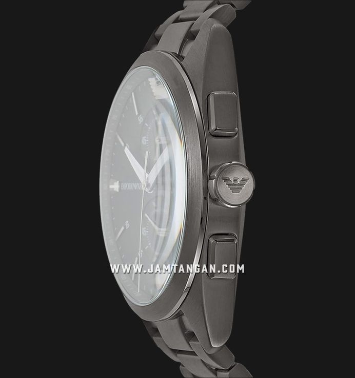 Emporio Armani Chronograph AR11481 Blue Dial Black Stainless Steel Strap | Jamtangan.com