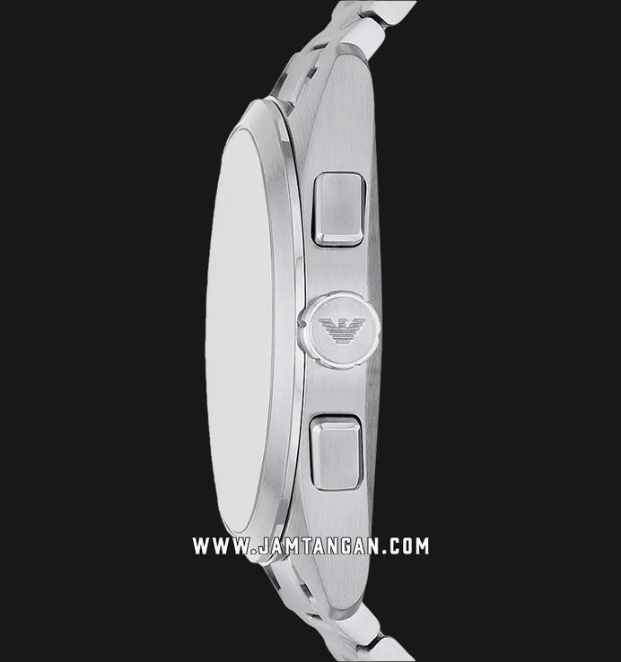 Emporio Armani AR11541 Chronograph Men Blue Dial Stainless Steel Strap ...