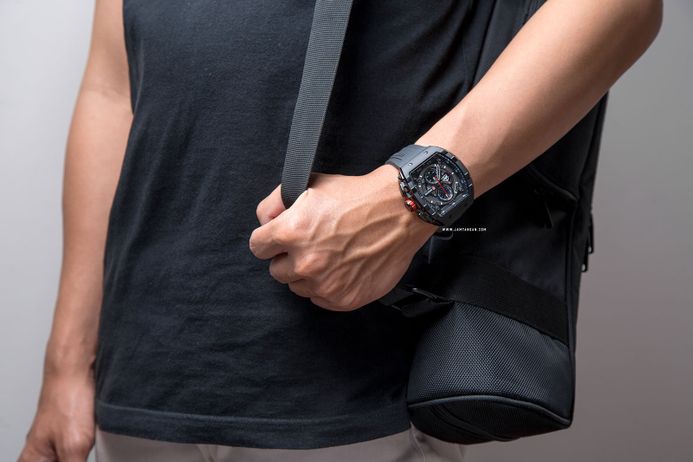 Expedition E 6782 MC REPBA Chronograph Black Dial Black Rubber Strap ...