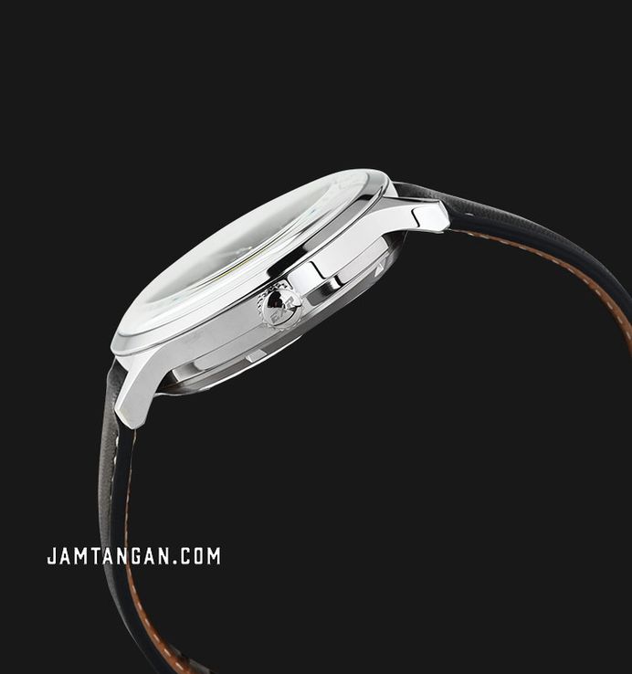 Expedition Automatic E 6853 MA LSSDN Men The Moon Green Dial Black Leather Strap | Jamtangan.com