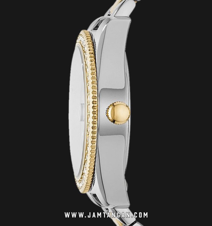 Fossil Scarlette Mini ES4319 Silver Dial Dual Tone Stainless Steel ...