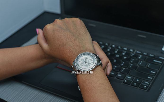 Fossil Stella ES5108 Sport Silver Dial Stainless Steel Strap ...