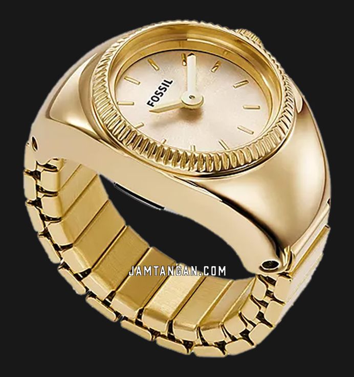 Fossil Ring ES5246 Gold Dial Gold Stainless Steel Strap | Jamtangan.com
