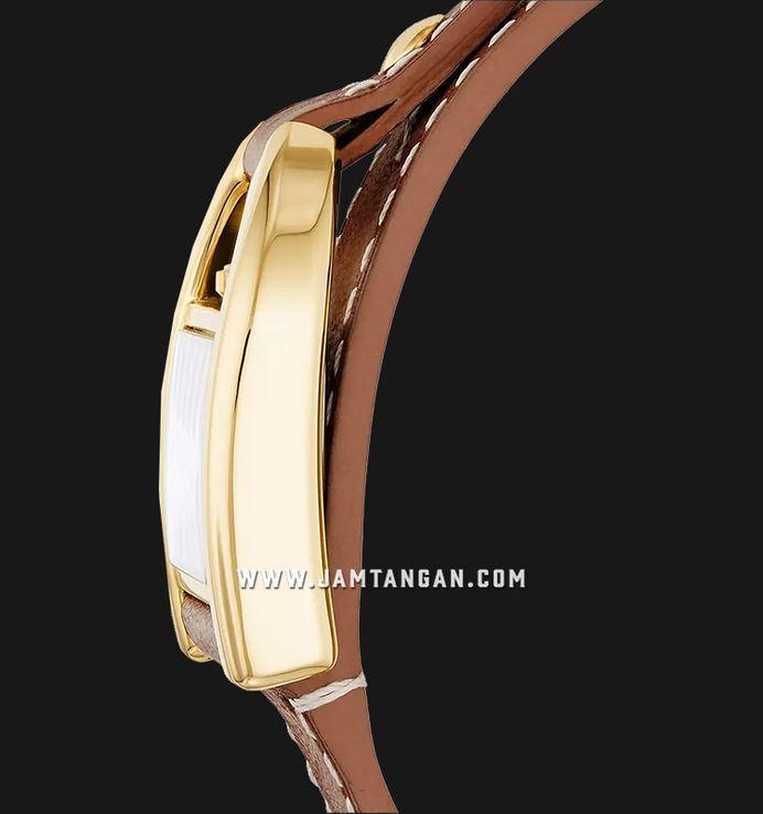 Fossil Harwell ES5264 Ladies White Dial Brown Leather Strap | Jamtangan.com