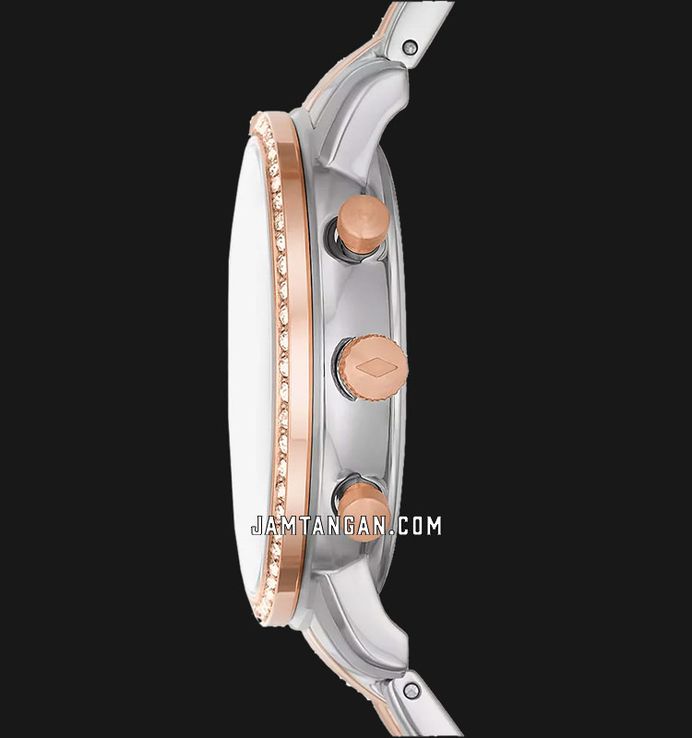 Fossil Neutra ES5279 Chronograph White Mother Of Pearl Dial Dual Tone ...