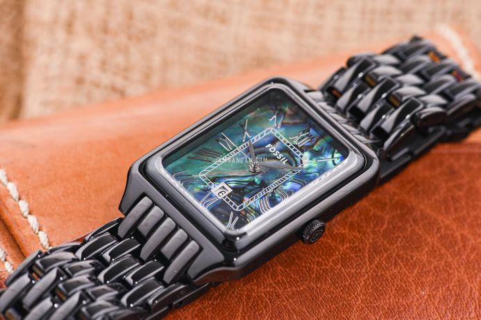 Fossil Raquel ES5340 Ladies Dual Tone Dial Black Stainless Steel Strap ...