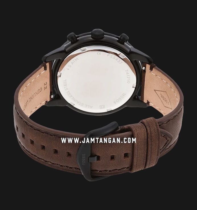 Fossil Townsman FS5437 Chronograph Dark Brown Dial Brown Leather Strap ...
