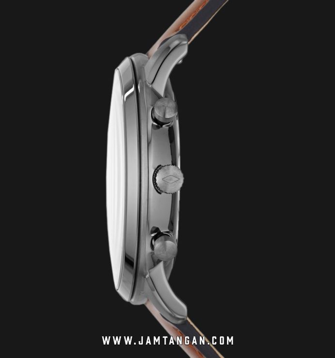 Fossil Neutra FS5512 Chronograph Grey Dial Brown Leather Strap ...