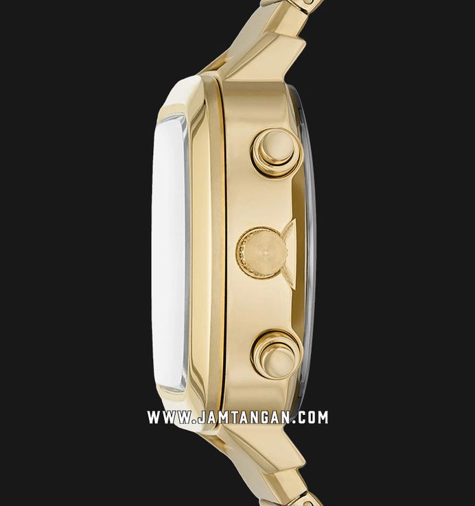 Fossil Retro FS5889 Chronograph Men Digital Analog Dial Gold Stainless ...