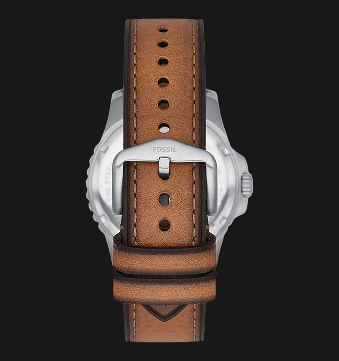 Fossil Blue FS5946 Men Green Dial Tan Eco Leather Strap | JAMTANGAN.COM