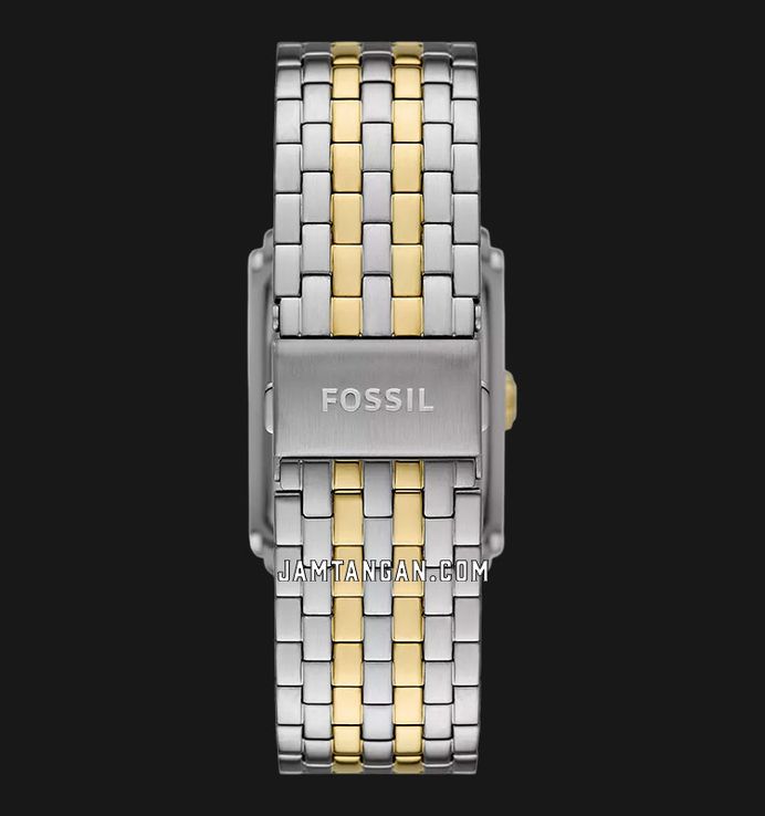 Fossil Carraway FS6010 Men Blue Dial Dual Tone Stainless Steel Strap ...