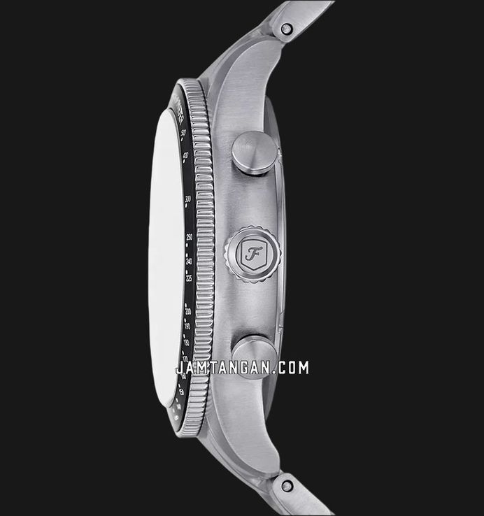 Fossil Sport Tourer FS6045 Men Chronograph Panda Black Dial Stainless ...