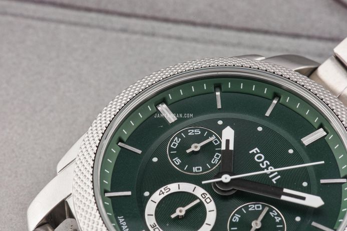 Fossil Machine FS6079 Chronograph Green Dial Stainless Steel Strap ...