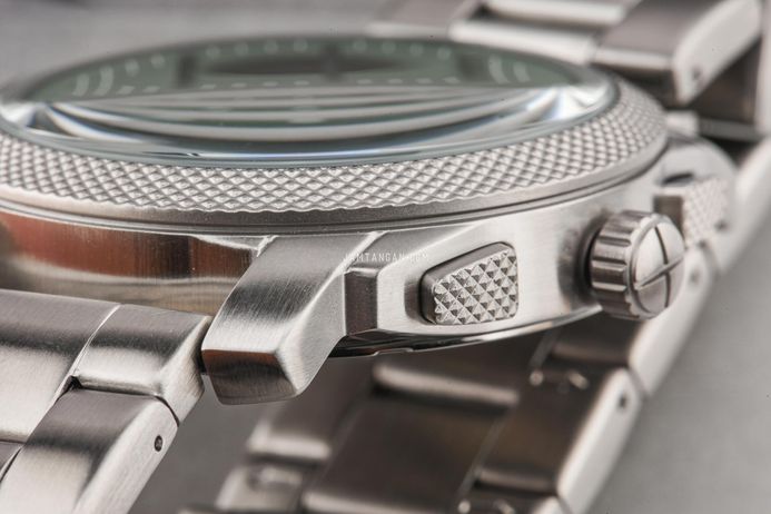 Fossil Machine FS6079 Chronograph Green Dial Stainless Steel Strap ...