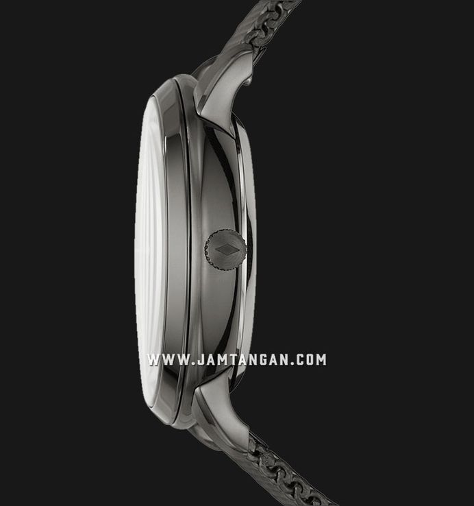 Fossil Neutra ME3185 Automatic Skeleton Dial Black Mesh Strap ...