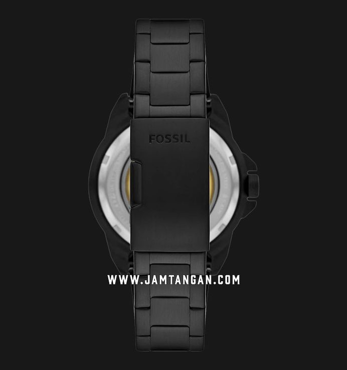 Fossil Bronson ME3217 Automatic Skeleton Dial Black Stainless Steel ...