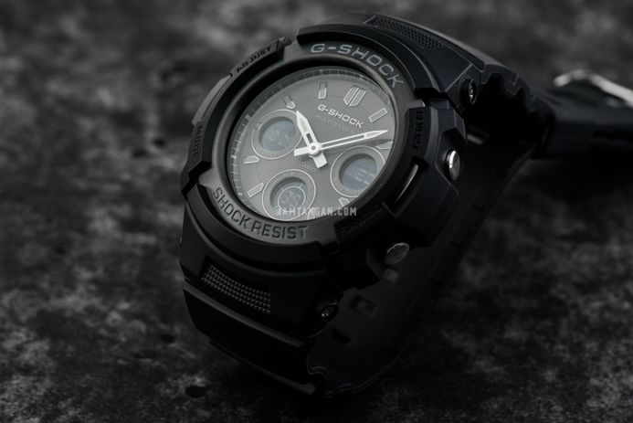 Casio G-Shock AWG-M100B-1AER Tough Solar Digital Analog Dial Black ...