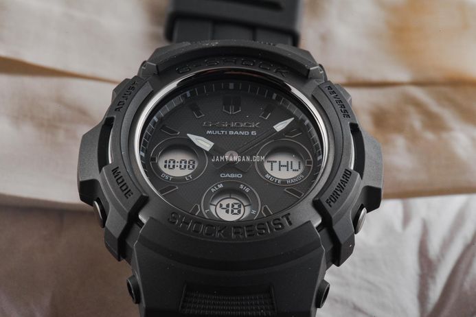 Casio G-Shock AWG-M100SBB-1A AWG-M100SBB-1AJF Basic Tough Solar Digital Analog Dial Black Resin ...