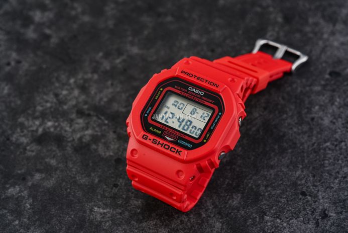 Casio G-Shock DW-5600EP-4 DW-5600EP-4JF Energy Pack Series Digital Dial Red Resin Band (JDM ...