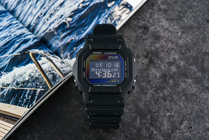 Casio G-Shock DW-5600RW-1 DW-5600RW-1JF Rainbow Brick Wall Digital Dial ...
