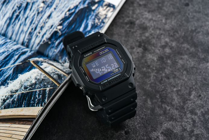 Casio G-Shock DW-5600RW-1 DW-5600RW-1JF Rainbow Brick Wall Digital Dial ...