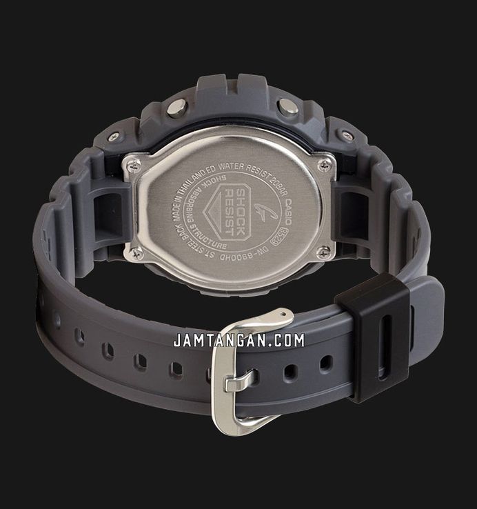 Casio G-Shock DW-6900HD-8 DW-6900HD-8DR Hidden Glow Series Digital Luminous Dial Grey Resin Band ...