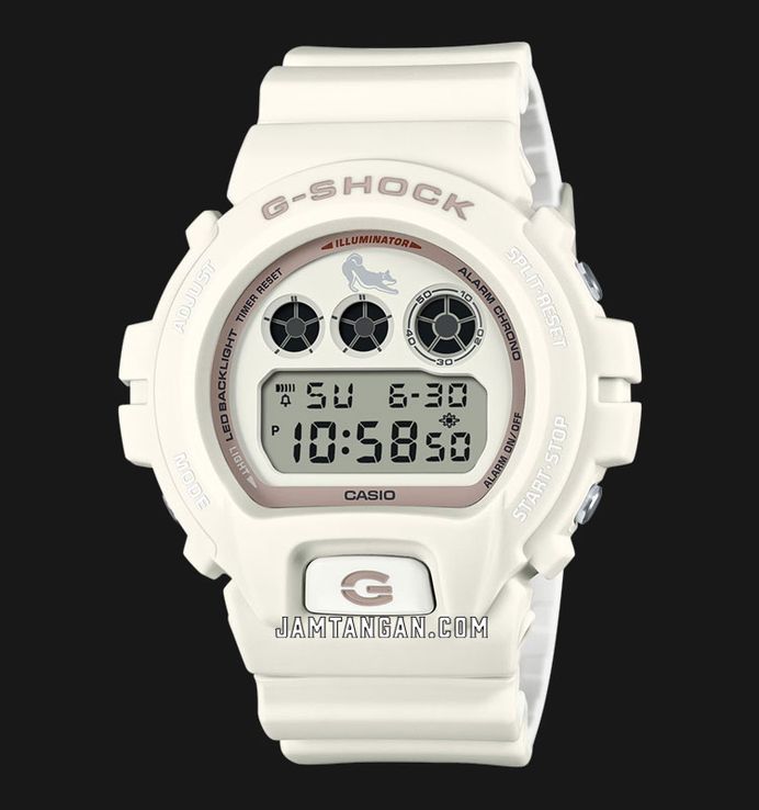 Casio G-Shock DW-6900SHB-7 DW-6900SHB-7JR Shiba Inu White Digital Dial ...