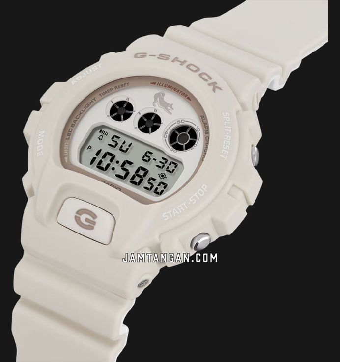 Casio G-Shock DW-6900SHB-7 DW-6900SHB-7JR Shiba Inu White Digital Dial ...