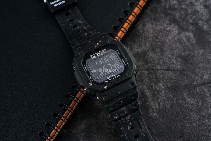 Casio G-Shock G-5600SRF-1 G-5600SRF-1JR Surfrider Foundation Tough Solar Digital Dial Black ...
