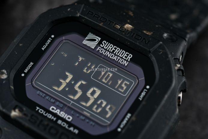 Casio G-Shock G-5600SRF-1 G-5600SRF-1JR Surfrider Foundation Tough Solar Digital Dial Black ...