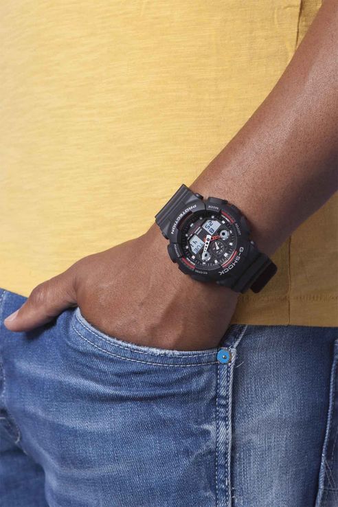 Casio G-Shock G-Classic GA-100-1A4 GA-100-1A4DR Analog-Digital Dial ...