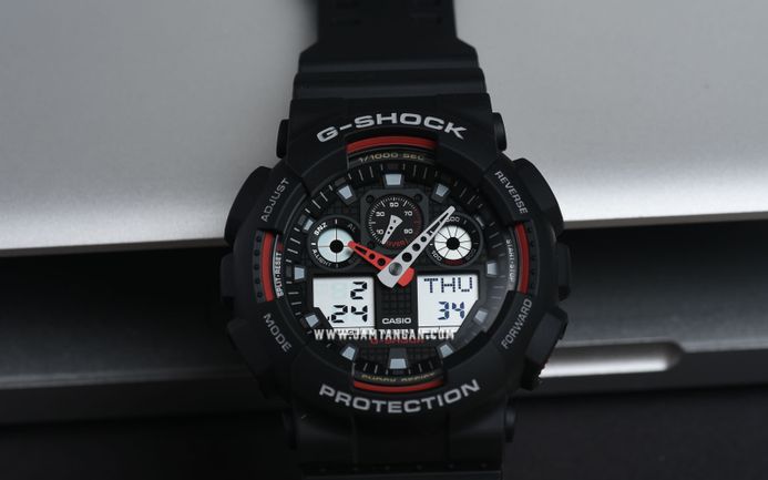 Casio G-Shock G-Classic GA-100-1A4 GA-100-1A4DR Analog-Digital Dial ...