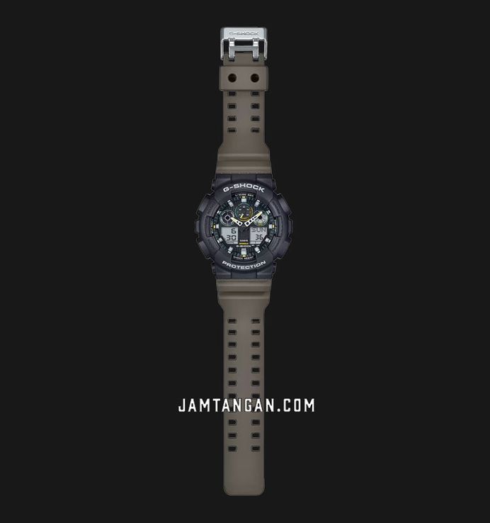 Casio G-Shock GA-100TU-1A3 GA-100TU-1A3DR Two Tone Utility Color Series Digital Analog Dial Sand ...