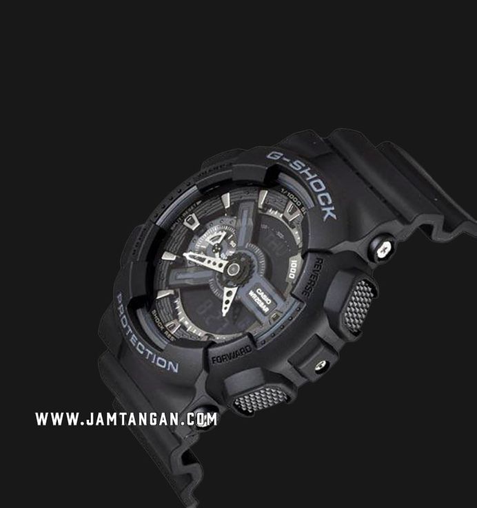 Casio G-Shock GA-110-1B GA-110-1BJF Men Black Digital Analog Dial Black Resin Band (JDM ...