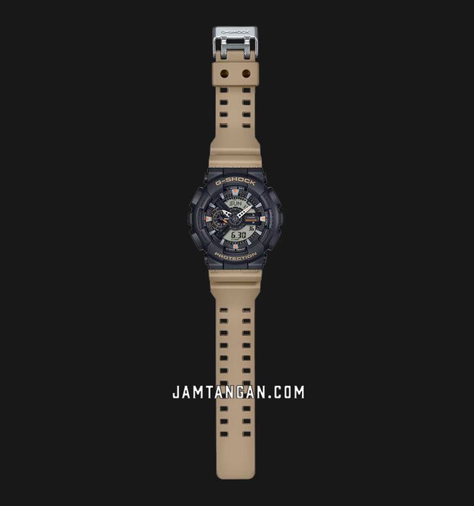 Casio G-Shock GA-110TU-1A5 GA-110TU-1A5JF Two Tone Utility Color Digital Analog Dial Sand Khaki ...