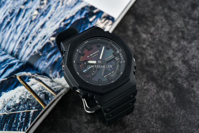 Casio G-Shock GA-2100RW-1A GA-2100RW-1ADR CasiOak Rainbow Brick Wall ...