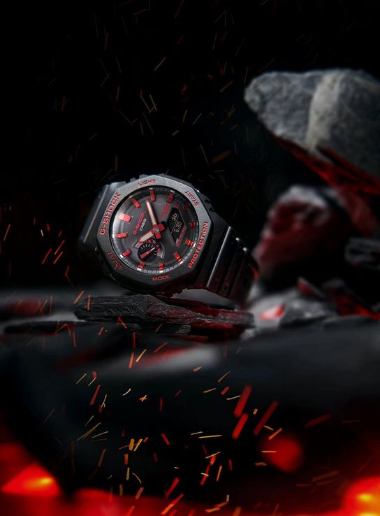 Casio G-Shock GA-2200BNR-1A GA-2200BNR-1ADR Ignite Red Series Digital ...