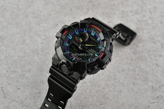 Casio G-Shock GA-700RGB-1A GA-700RGB-1ADR Virtual Rainbow Digital ...