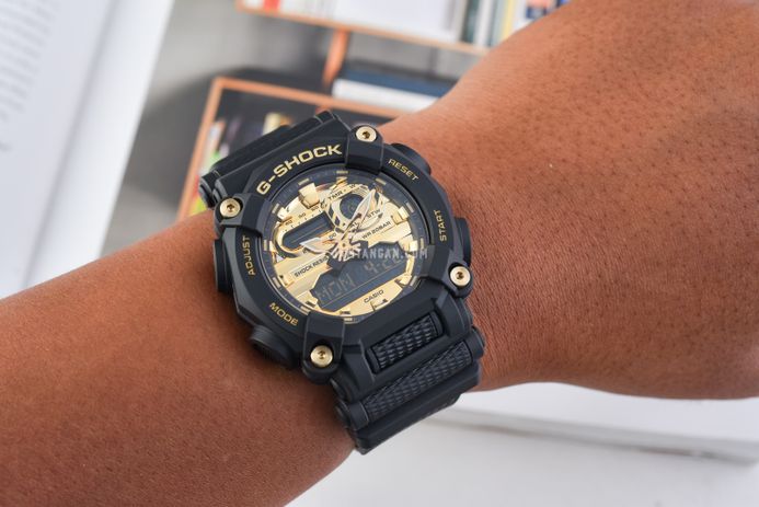 Casio G-Shock GA-900AG-1A GA-900AG-1ADR Garish Gold Digital Analog Dial ...