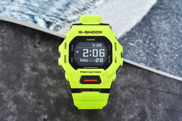Casio G-Shock GBD-200-9 GBD-200-9DR G-Squad Men Black Digital Dial Green Lime Resin Band ...