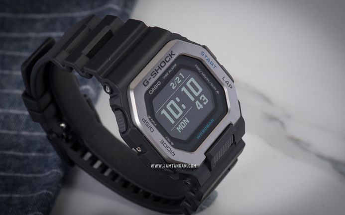 Casio G-Shock G-Lide GBX-100-1 GBX-100-1DR Men Black Digital Dial Black Resin Band | JAMTANGAN.COM